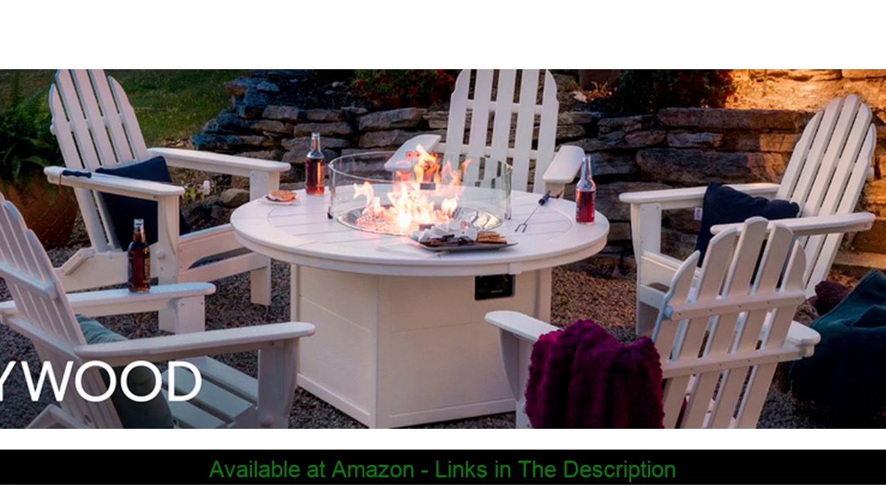 POLYWOOD Round 48 Fire Pit Table (Black) - YouTube
