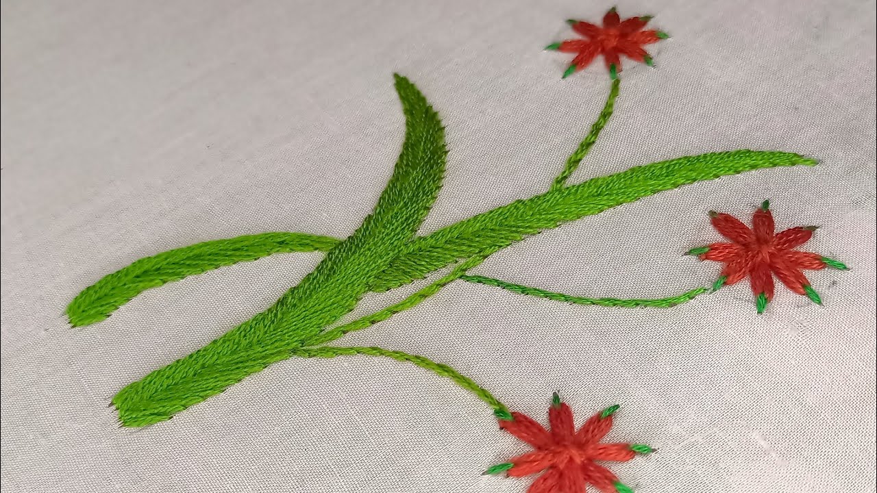 Beautiful flower design stitching || Simple and easy stitching tutorial ...