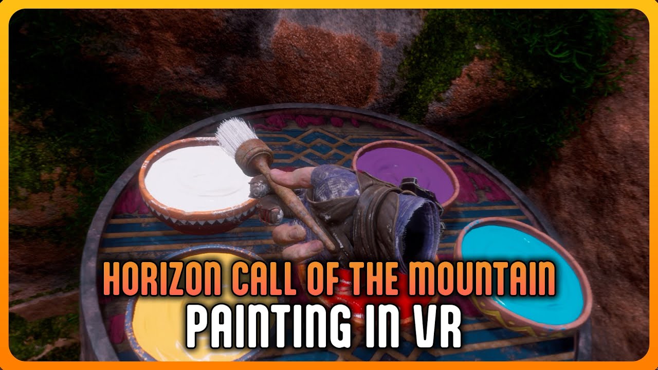 Horizon Call of the Mountain VR - Wall Painting in VR (PSVR2) - YouTube