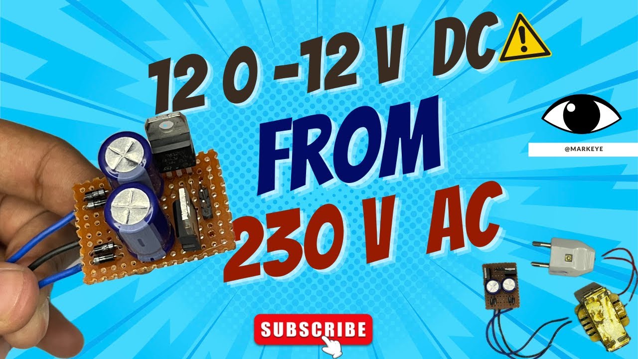 12-0-12 Volt AC to DC rectifier converter - YouTube