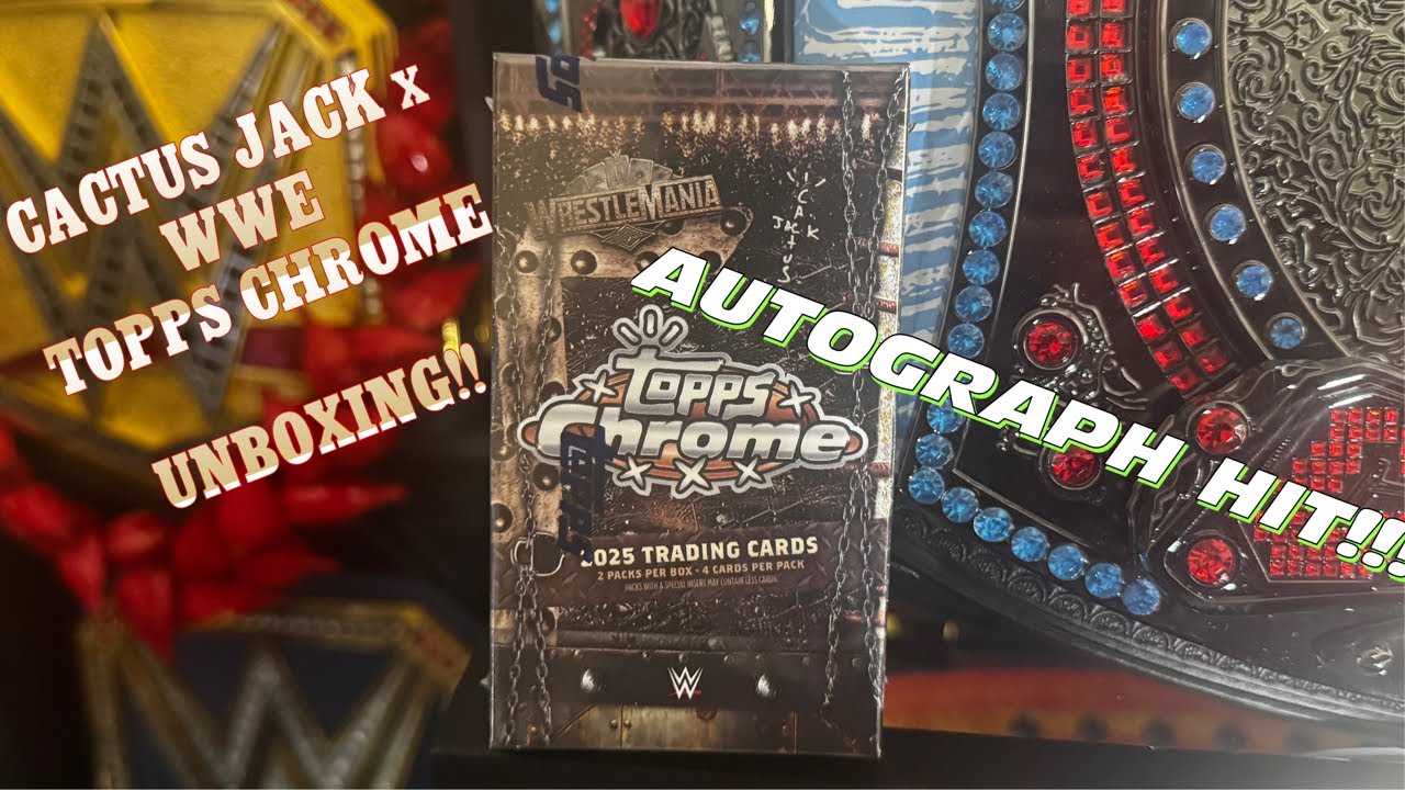 AUTOGRAPHED HIT CACTUS JACK X WWE TOPPS CHROME UNBOXING PACK BREAK ...