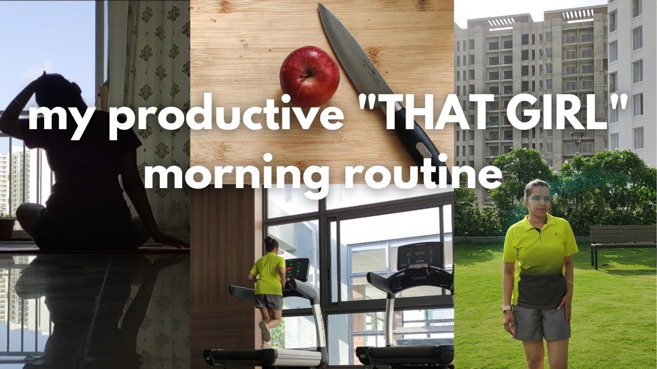 My productive Morning Routine | that girl edition | Workout, Meditation ...