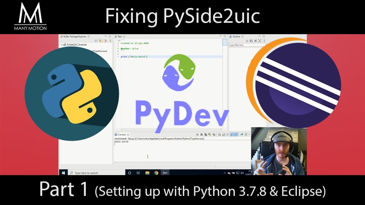 Fixing PySide2uic - Part 1 (Setting up with Python 3.7.8 & Eclipse ...