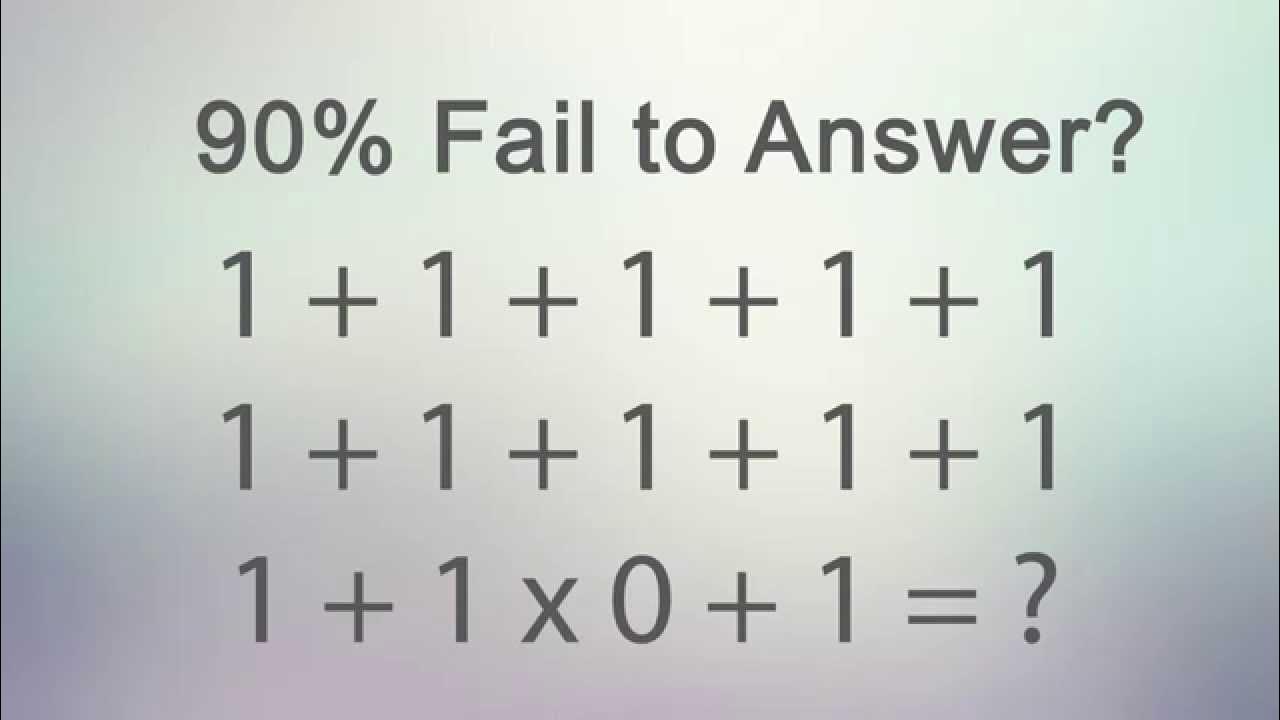 90% Fail to Answer This Correctly! - YouTube
