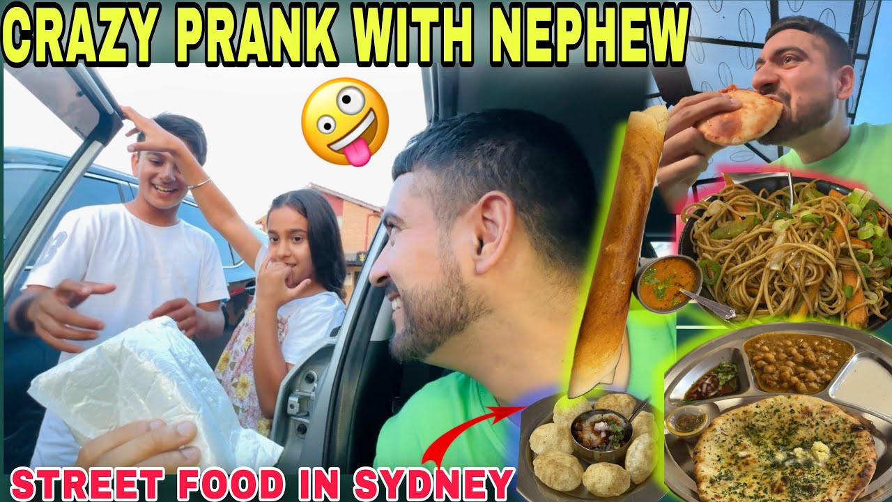 CRAZY PRANK WITH NEPHEW😂Street Food In Sydney 😋 - YouTube