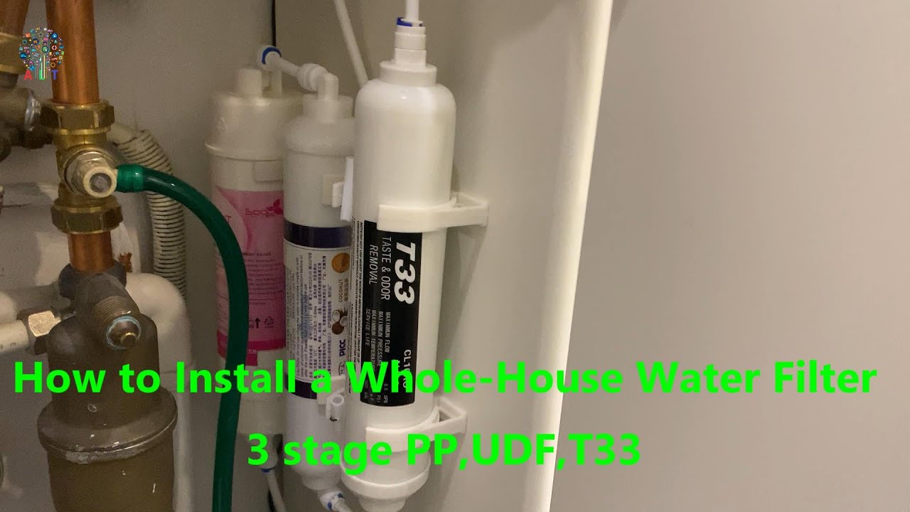 How to Install a Whole House Water Filter 3 stage PP,UDF,T33 🛠🛠 - YouTube