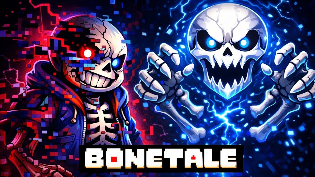 BONETALE PART 2 💀 Fatal Error Sans vs The Floating Skull - YouTube