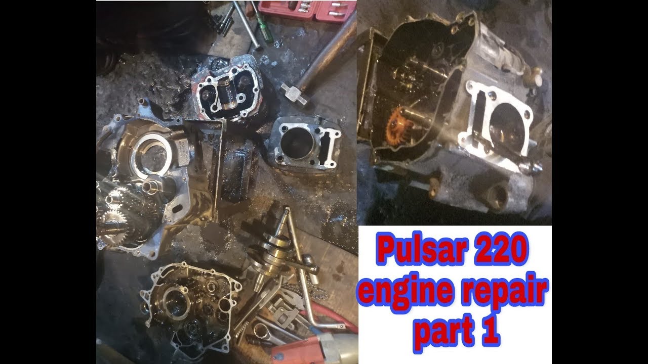 Bajaj Pulsar 220 engine repair - YouTube