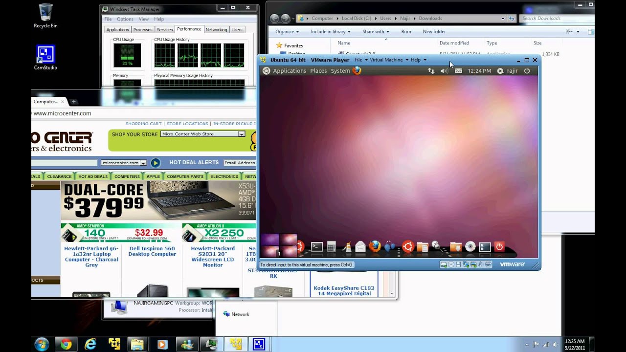 Aero Shake on Windows 7 - YouTube