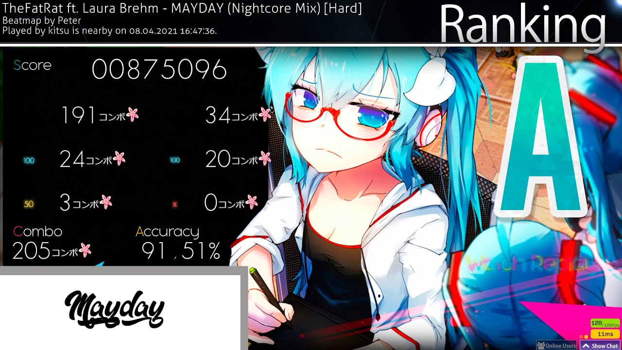MAYDAY (Nightcore Mix) [HARD] 3.30☆ | osu! - YouTube
