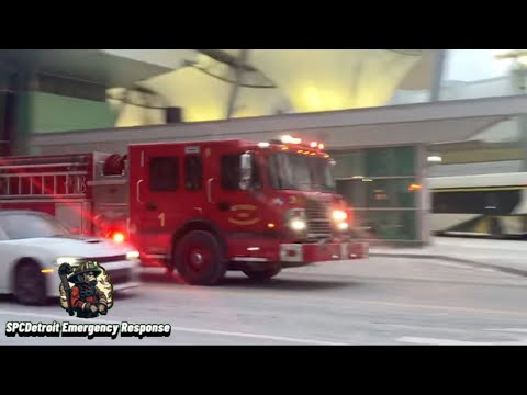 Detroit Fire Department Chief 1 & Engine 1 responding PRIORITY 1 ...