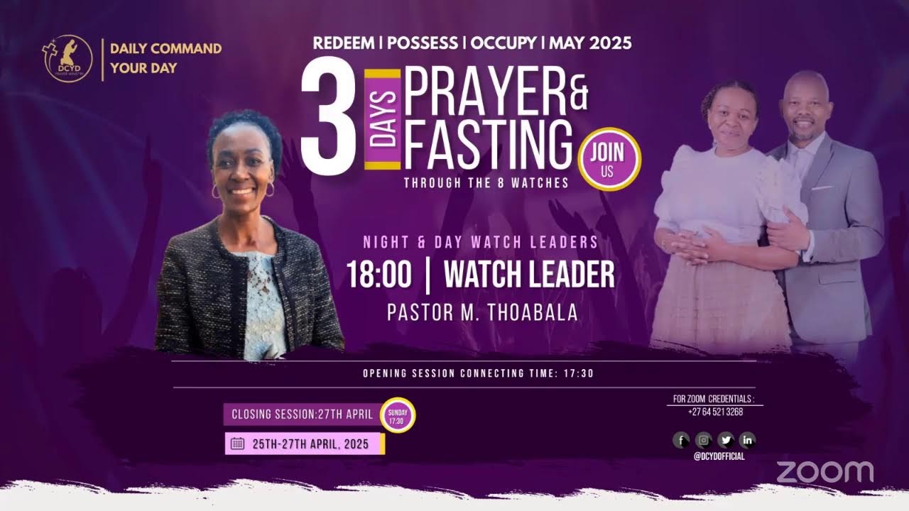 RPO MAY | DAY 2 OF 3 OF FASTING & PRAYER PROGRAMME | 18:00 PRAYER WATCH ...