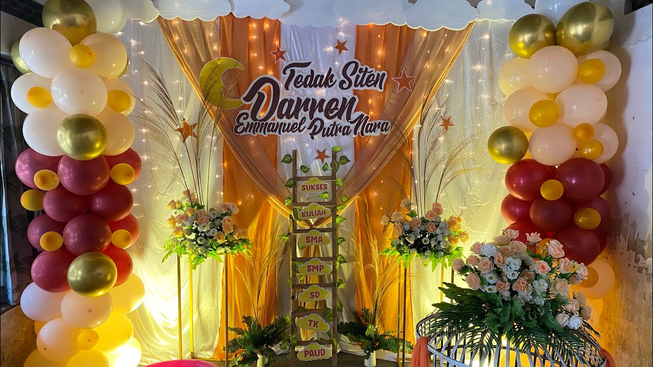 DIY BACKDROP DEKORASI TEDAK SITEN GOLD HITS 2021 🤩 - YouTube