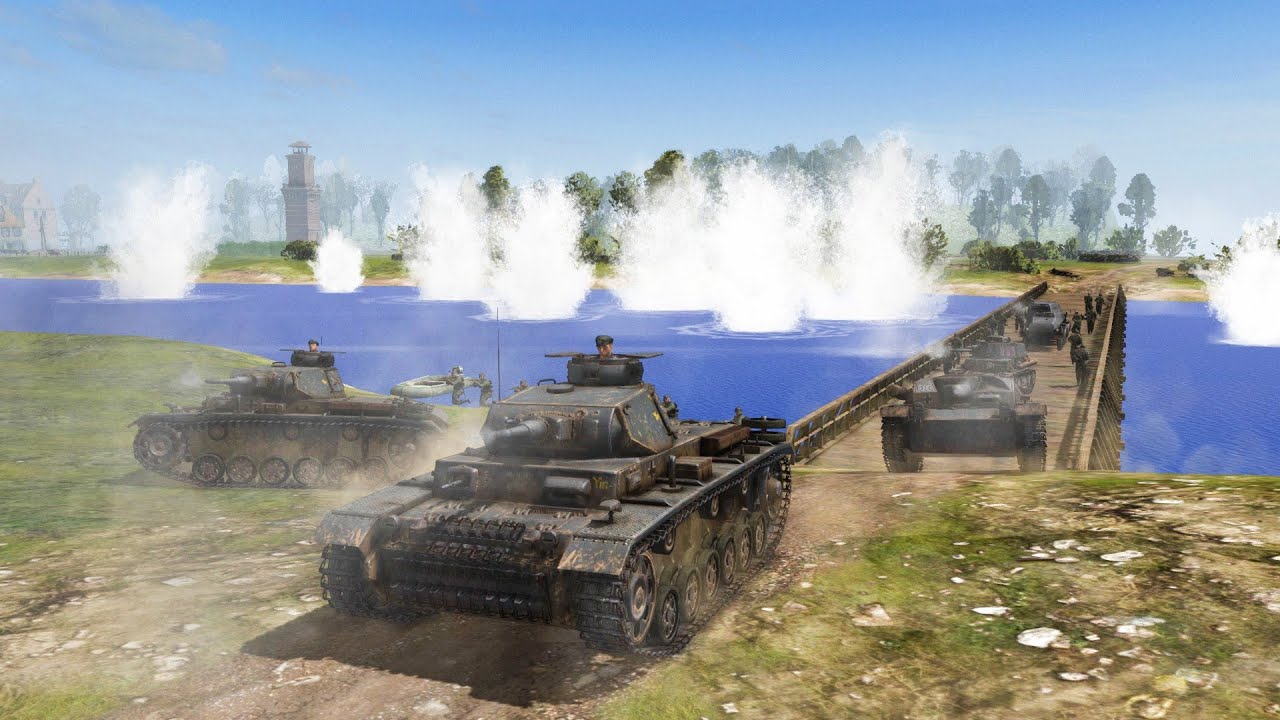 Battle of France 1940 I Our 7th Panzerdivision is crossing the Meuse ...