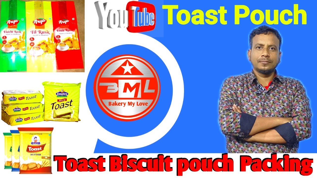 Bakery Rusk Biscuits pouch Packing, Toast Peking Machine, Bakery My ...