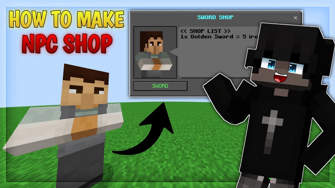 HOW TO MAKE NPC SHOP WITHOUT COMMAND BLOCKS! Minecraft Tutorial - YouTube