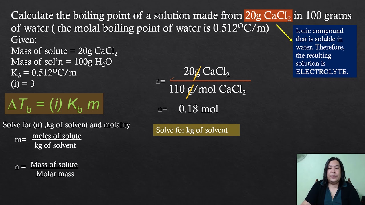 BOILING POINT ELEVATION COLLIGATIVE PROPERTY - YouTube