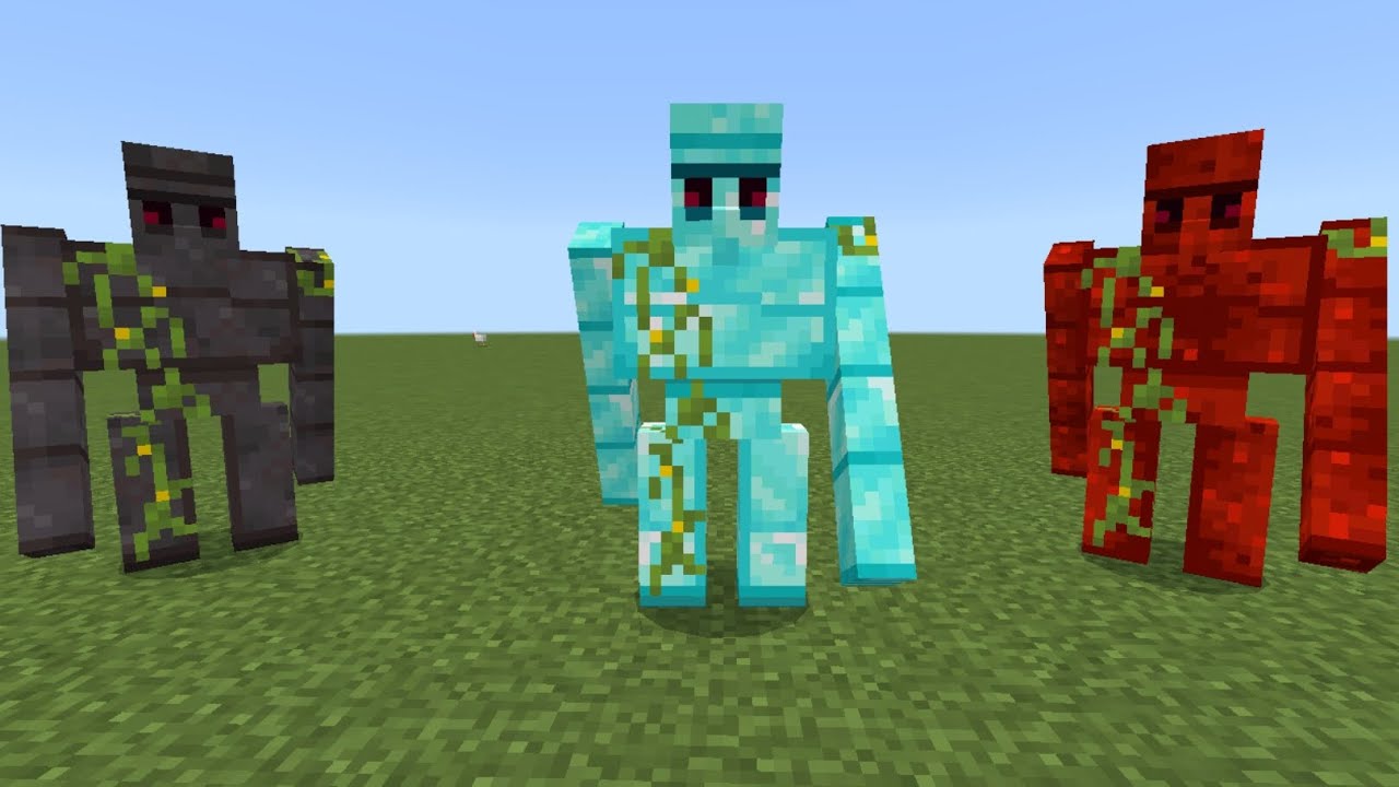 Minecraft custom Golems | vs warden #golem #minecraft - YouTube