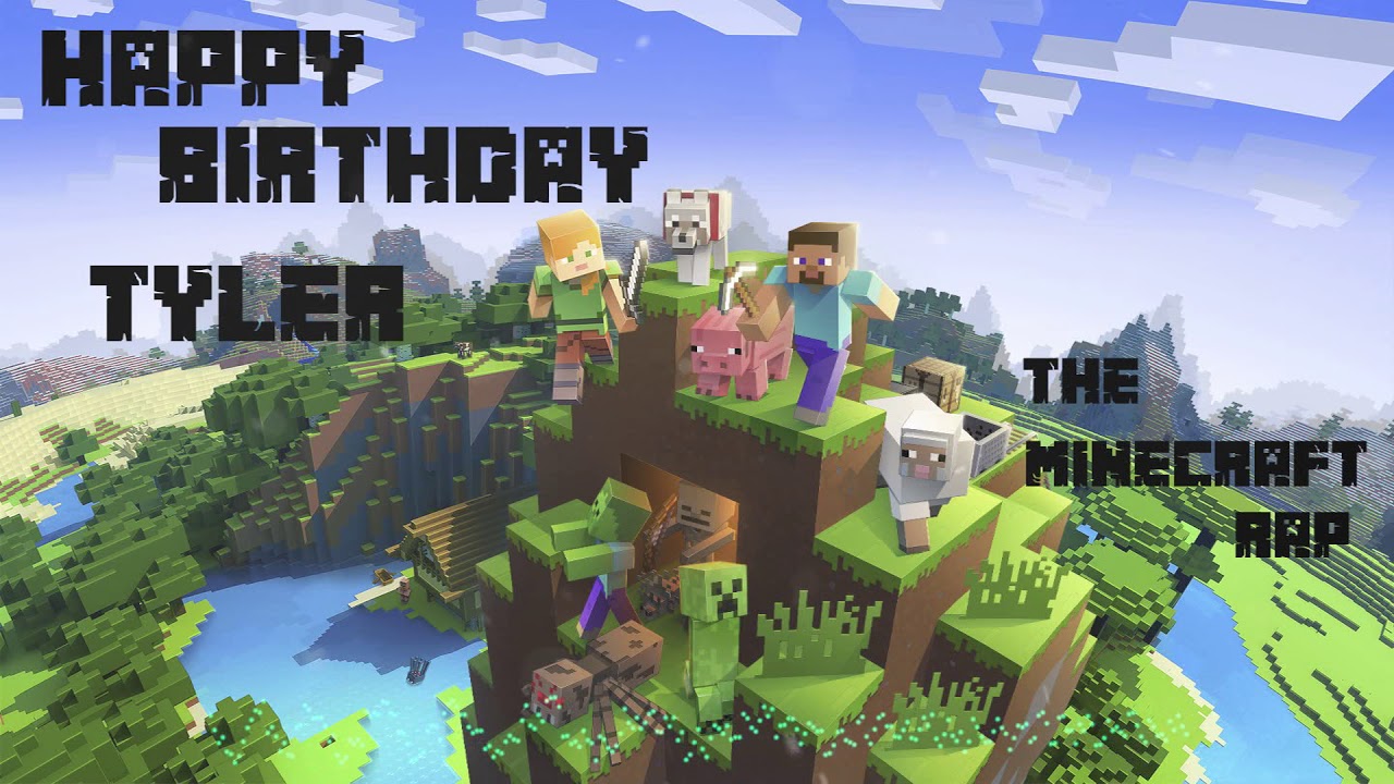 Minecraft Birthday rap - YouTube