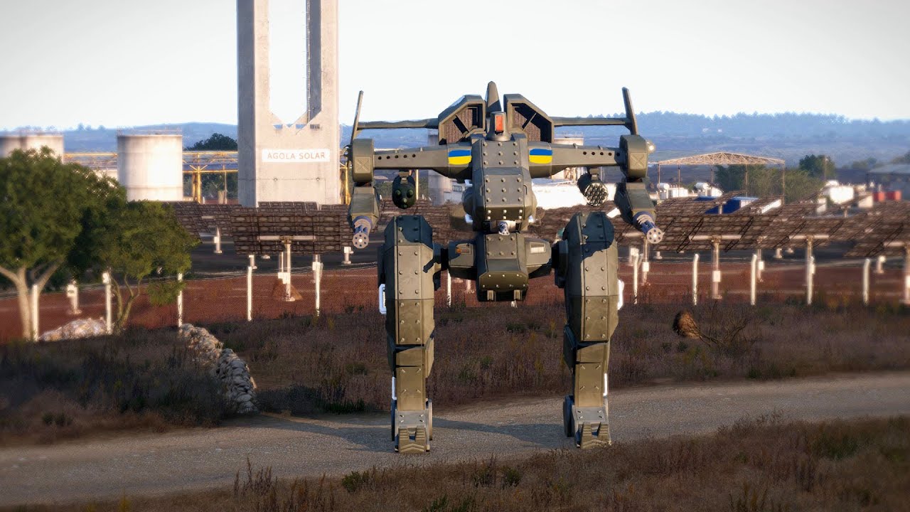Ukraine, a modern robot attacking a Russian solar-powered barracks 💀 ...