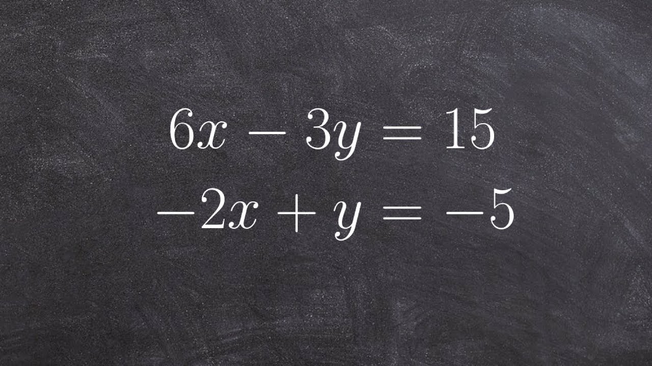 Solve a system of linear equations using substitution - YouTube