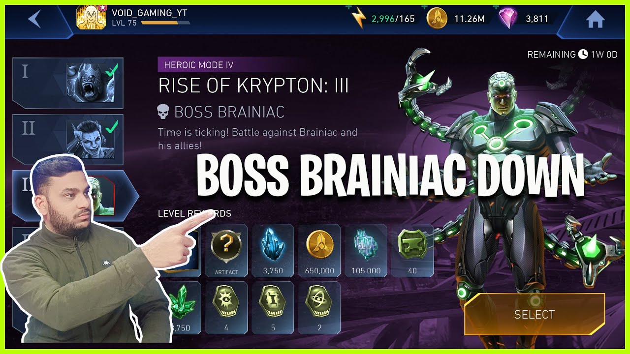 Injustice 2 Mobile | Brainiac Down | Rewards Rise Of Krypton | Solo ...
