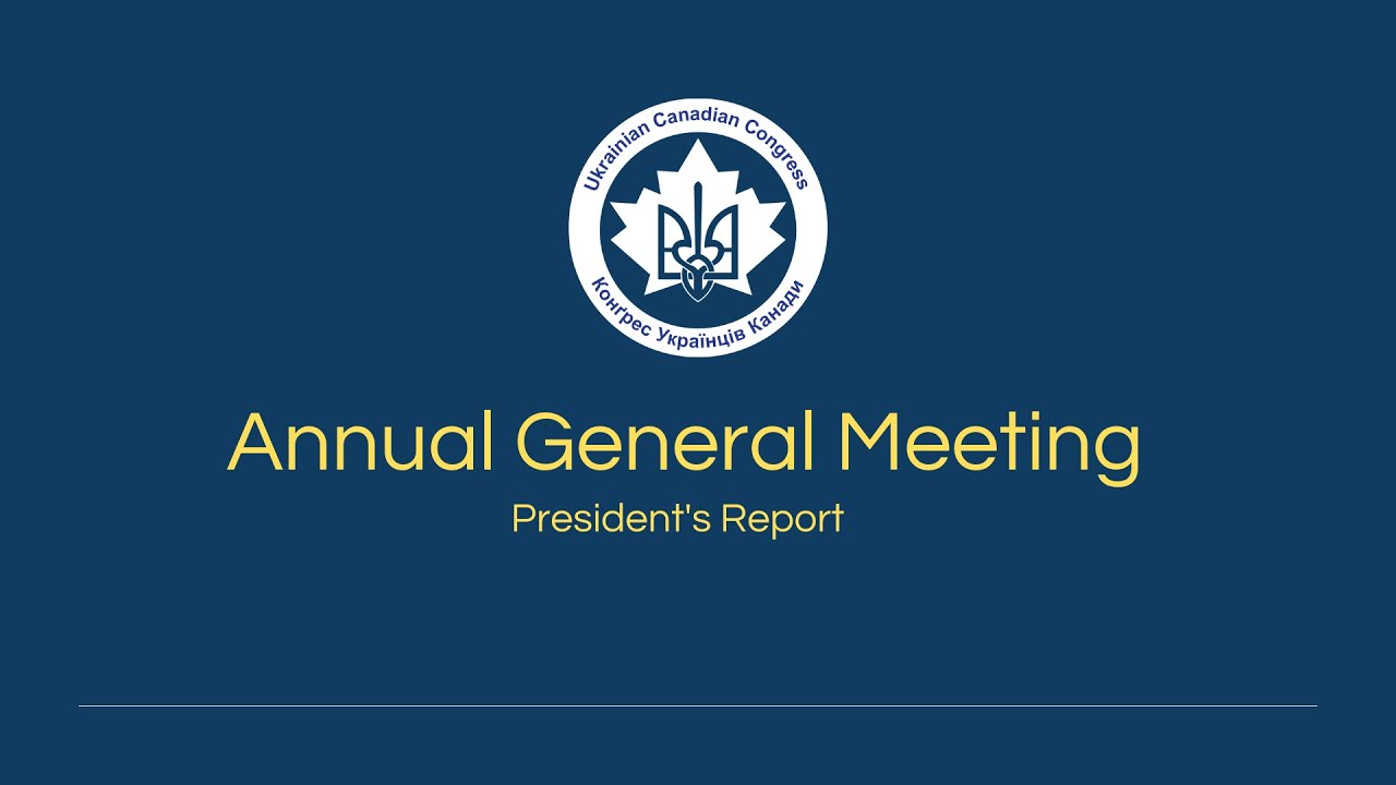 UCC President's Report - 2020 - YouTube