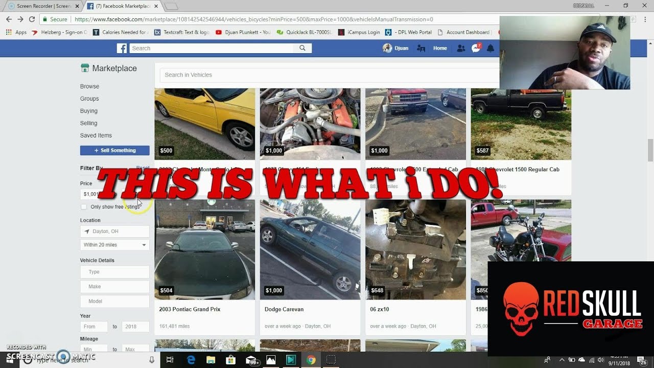 How I find cars to buy and sell on facebook - YouTube