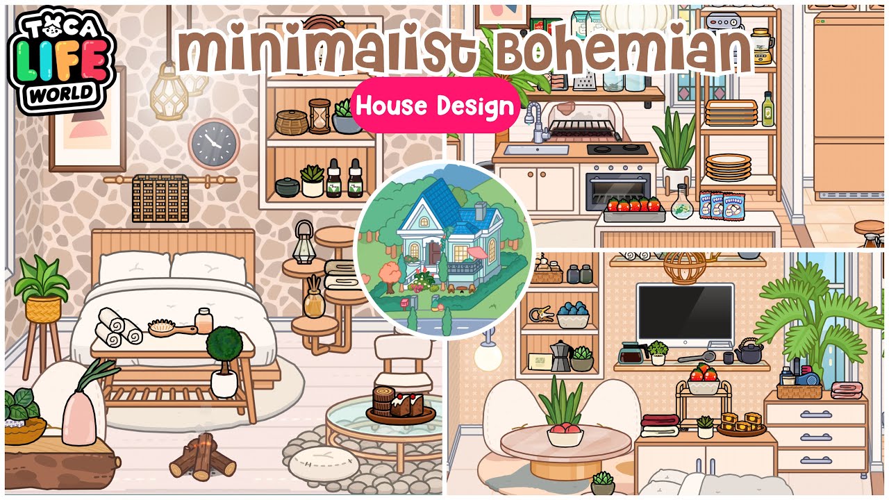 ~🎀Minimalist Bohemian Home Design In TocaLifeWorld🏠 | Tocalife House ...