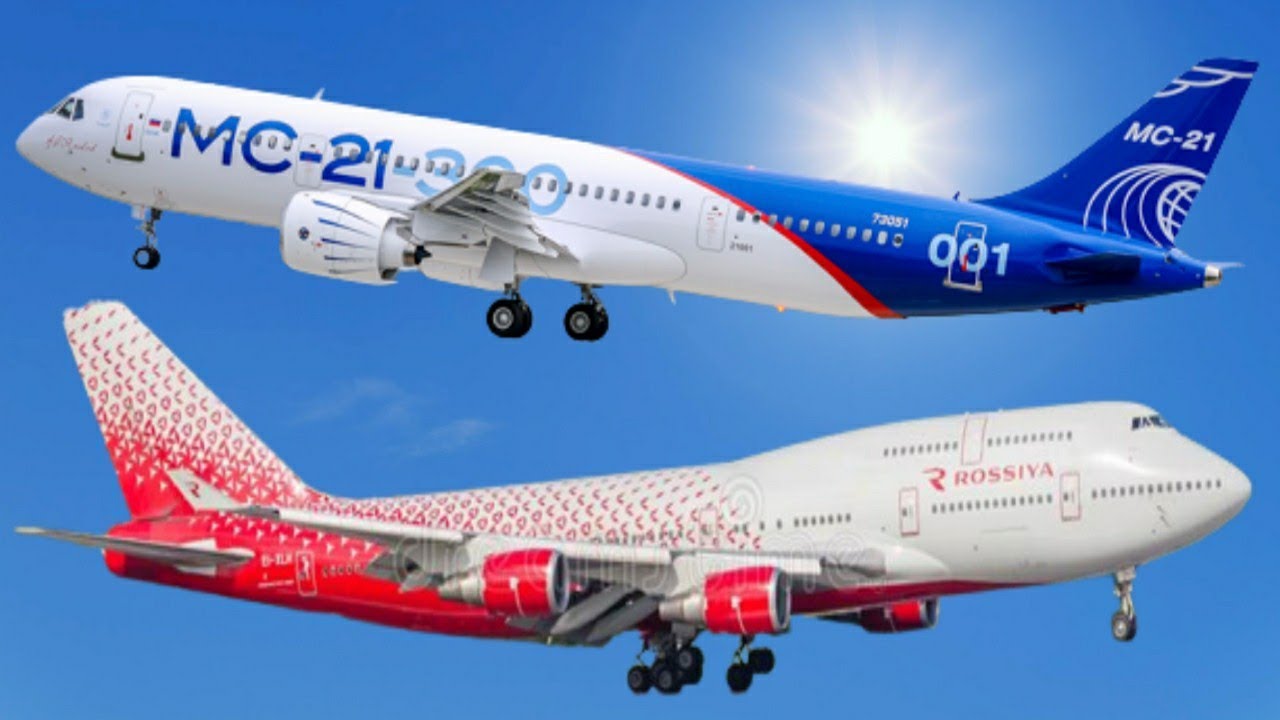First MC-21 Destined For Rossiya Seen With Full Livery - YouTube