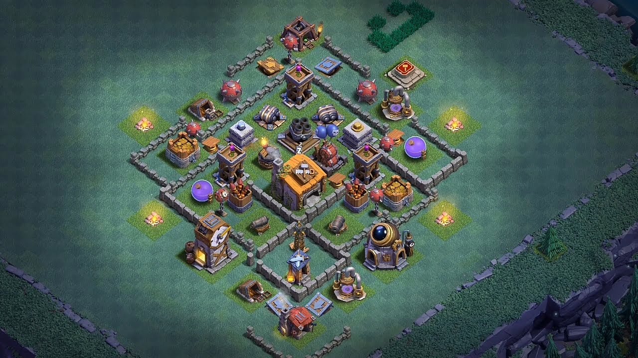 BUILDER HALL 6(BH6)Base DESIGN STRONG ANTI ALL TROOP |COC BH6 BASE ANTI ...