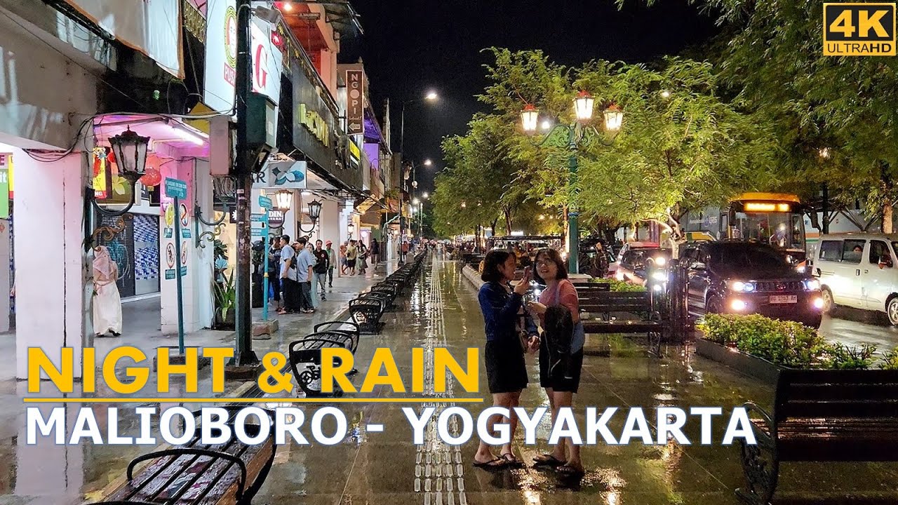 Night walking around Malioboro Pasar Beringharjo [Teras Malioboro] to ...