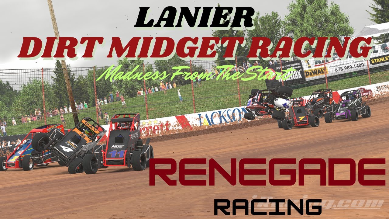 Hard Racing all Around in the Midgets at Lanier - YouTube