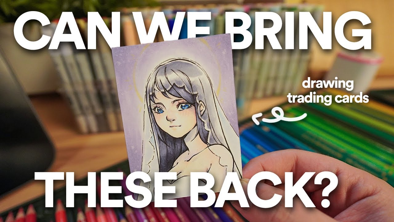 Let’s draw an ATC - Artist Trading Card & ACEO Draw with Bun - YouTube