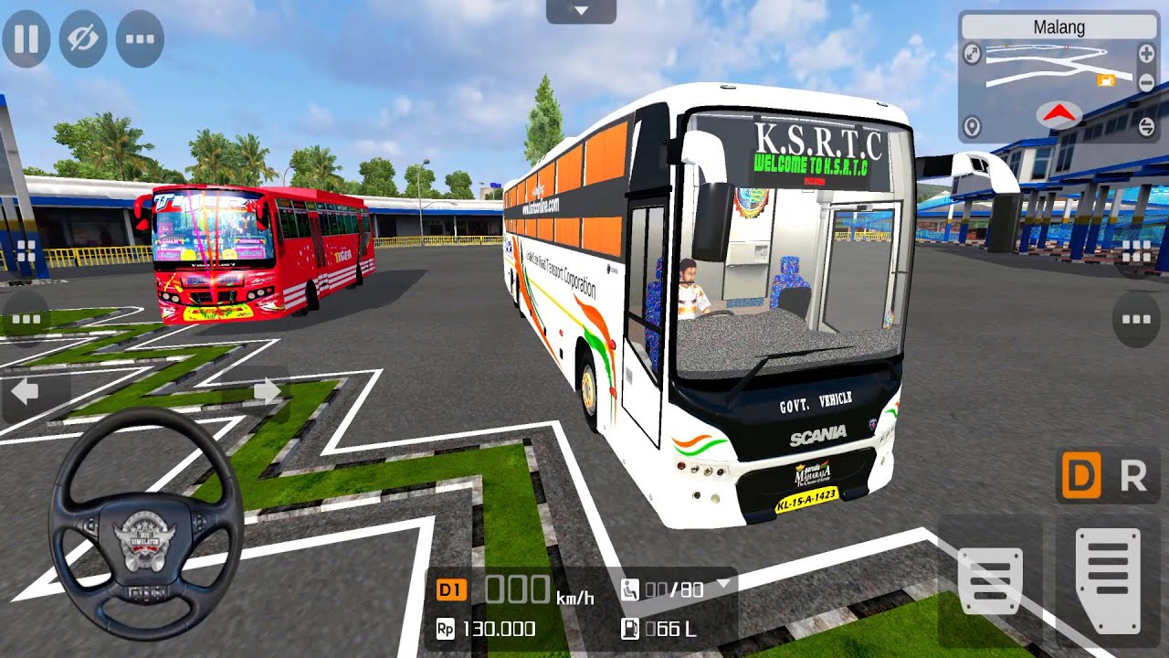 KSRTC Scania Bus Driving in Bus Simulator Indonesia - Android Gameplay ...
