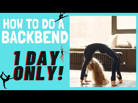 How to do a BACKBEND in 1 Day For Beginners + STRETCHING ROUTINE🤸‍♀️ [GYMNASTICS]