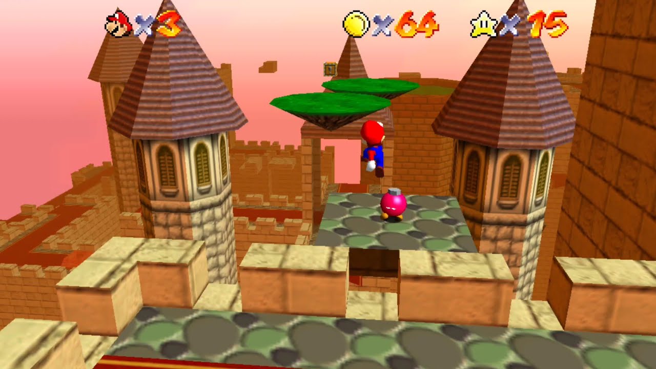 Super Mario 64 Beyond The Castle Walls v1.1 WideScreen Course 3 Eternal ...