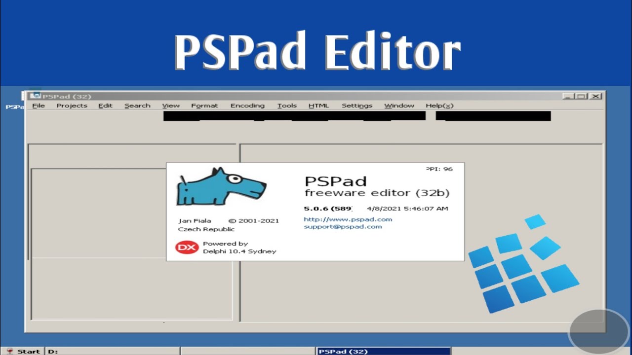 PSPad Editor Pada Exagear Windows Emulator - YouTube