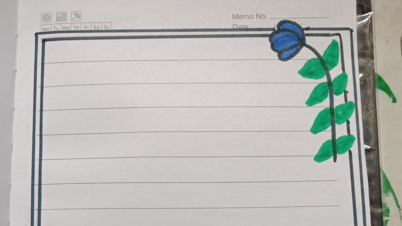 Design of diary page step by step for beginners|easy design of diary ...