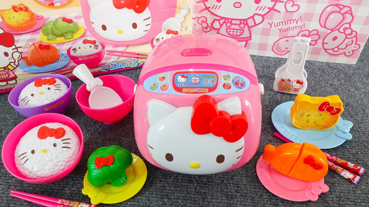 9 Minutes Satisfying with Unboxing Hello Kitty Kitchen Set | Rice ...