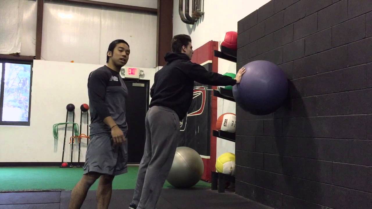 Stability Ball 1-Arm Shoulder Circles - YouTube