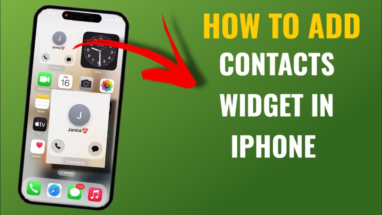 How To Add Contacts Widget In Apple Iphone | English - YouTube