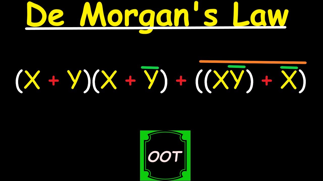 How to use De Morgan's Law of Logic Gate to Solve Boolean Expressions ...