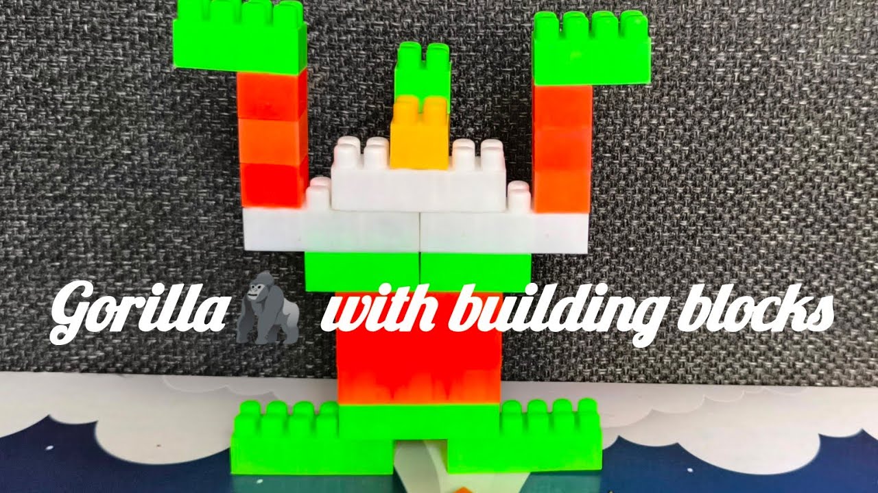 Gorilla 🦍 with building blocks | BuildingBlocks #blocks #asmr #kids ...