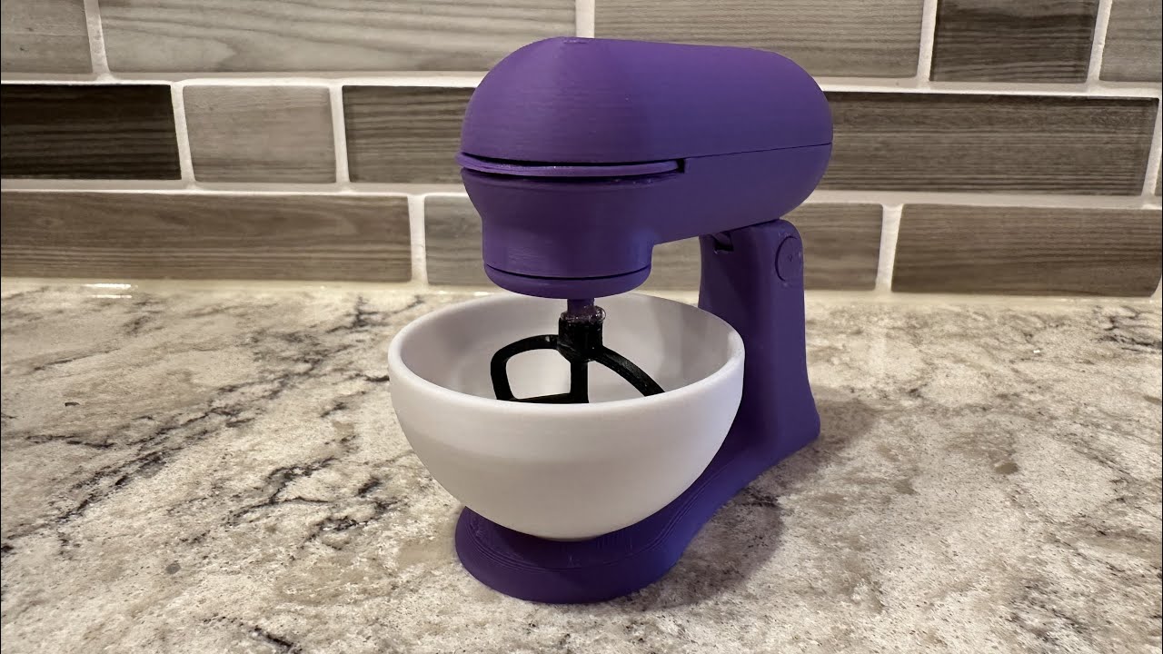 3D Printed Miniature Stand Mixer - YouTube
