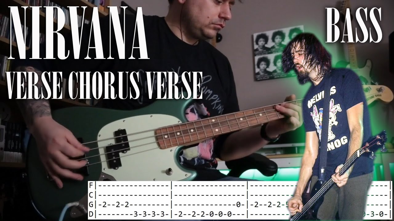 NIRVANA - Verse Chorus Verse - Bass Cover W/tabs - YouTube