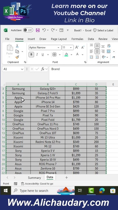 Dynamic Excel Search Box | Excel for Beginners - YouTube