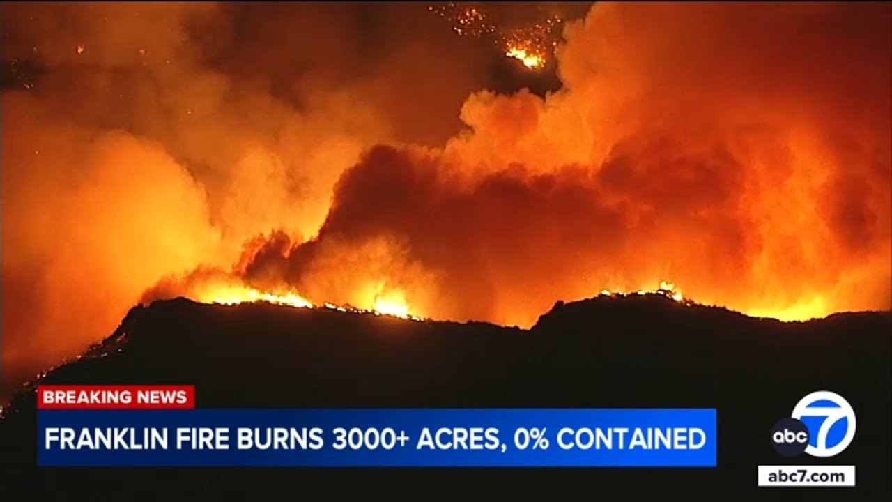 Franklin Fire in Malibu grows to more than 3K acres, destroys 7 ...
