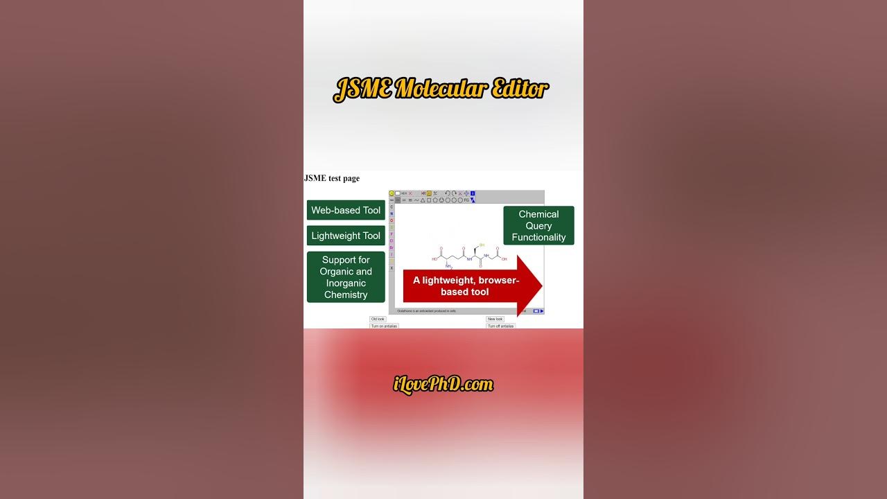 ⚛️ JSME Molecular Editor 🏻 #chemistry #molecule #ilovephd - YouTube