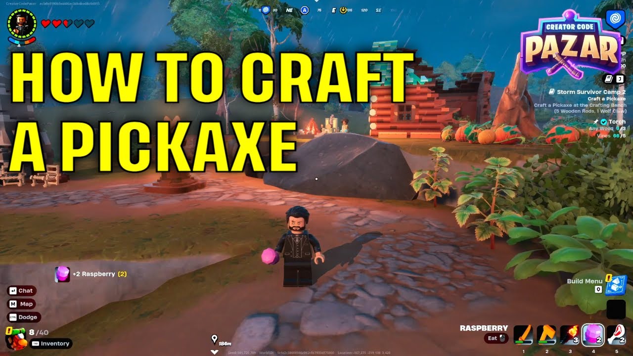 How to Craft a Pickaxe in Lego Fortnite Quick Guide - YouTube